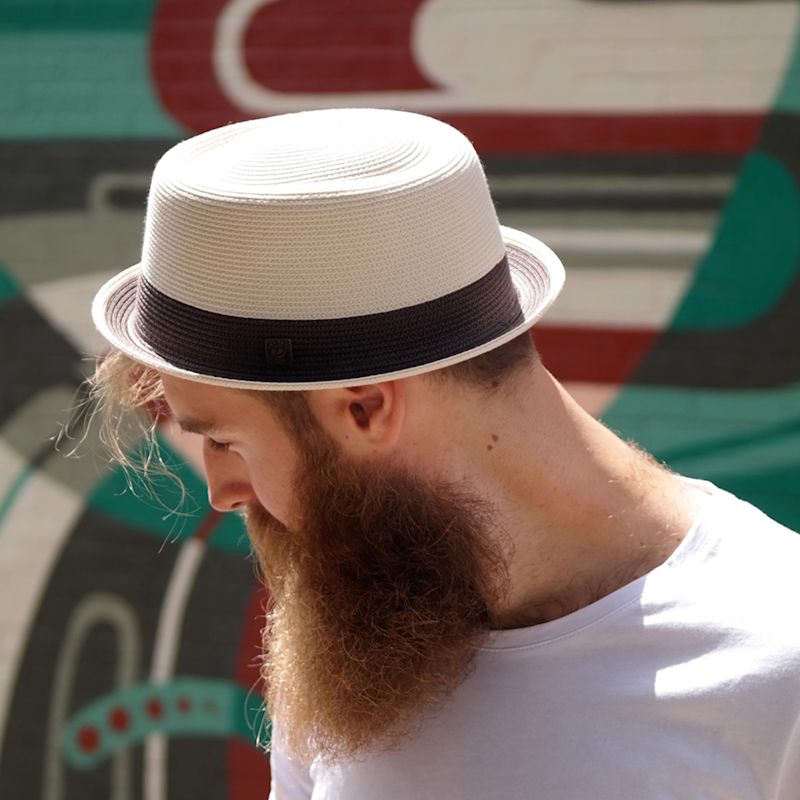 Dasmarce Bobby Retro Short Brim Summer Porkpie – Ivory | Dasmarca Hats ...