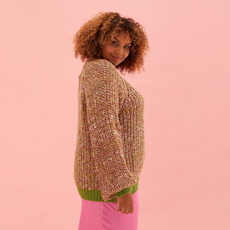 Debbie Twist High Neck Jumper - Olive | Cara & The Sky | Wolf & Badger
