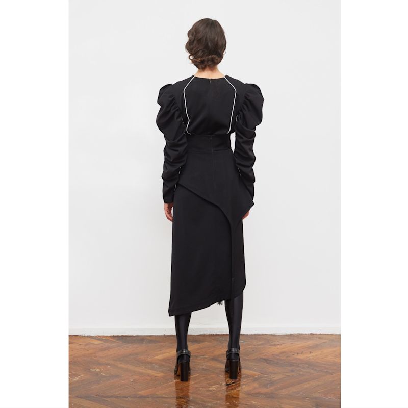 Dramatic Top With Voluminous Sleeves Black | Julia Allert | Wolf & Badger