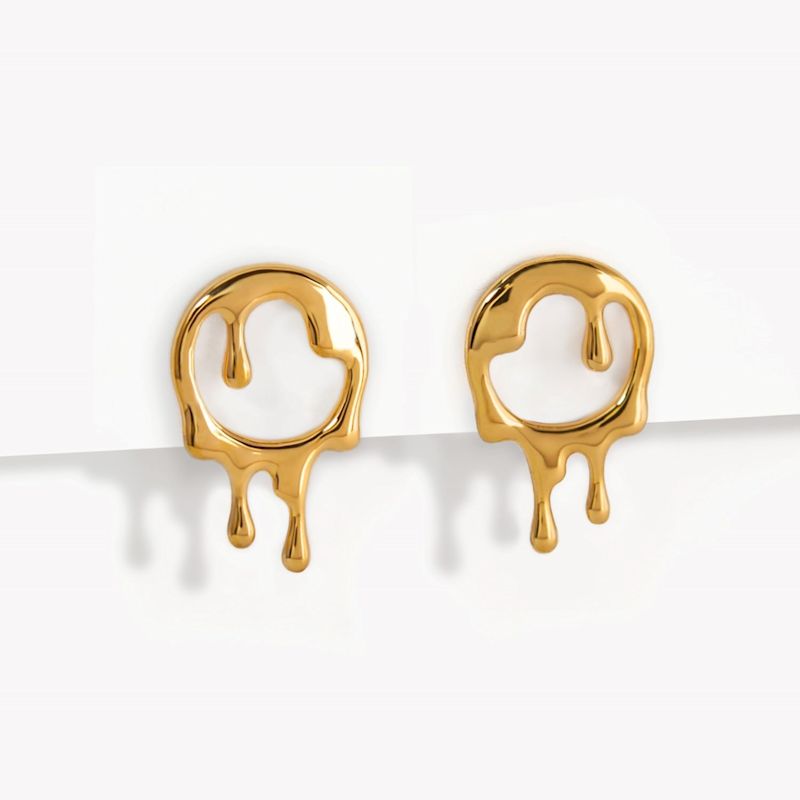 Dripping Rivulet Gold Vermeil Stud Earrings | MARIE JUNE Jewelry | Wolf ...