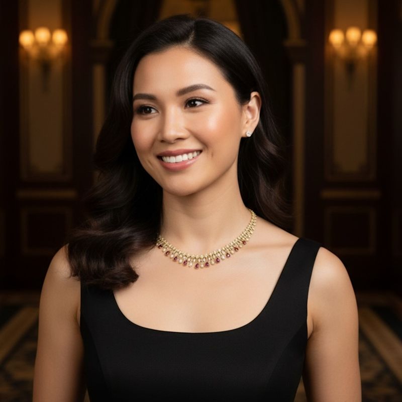 Duchess Ruby Statement Necklace Gold | LATELITA | Wolf & Badger