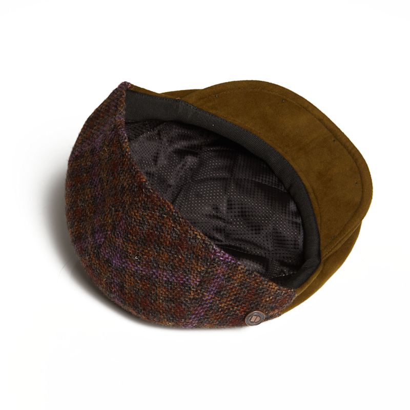 Edgar Grape Purple Tweed Wool Italian Flat Cap | Dasmarca Hats | Wolf ...