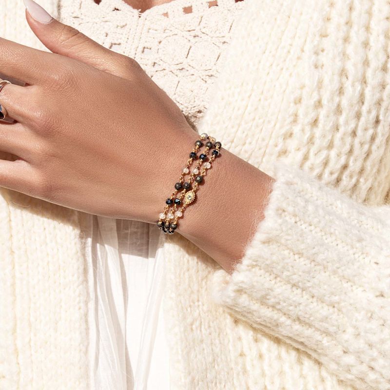 Energetic Spirit - Hematite Pyrite Labradorite Triple Protection Wrap | Karma and Luck | Wolf ...