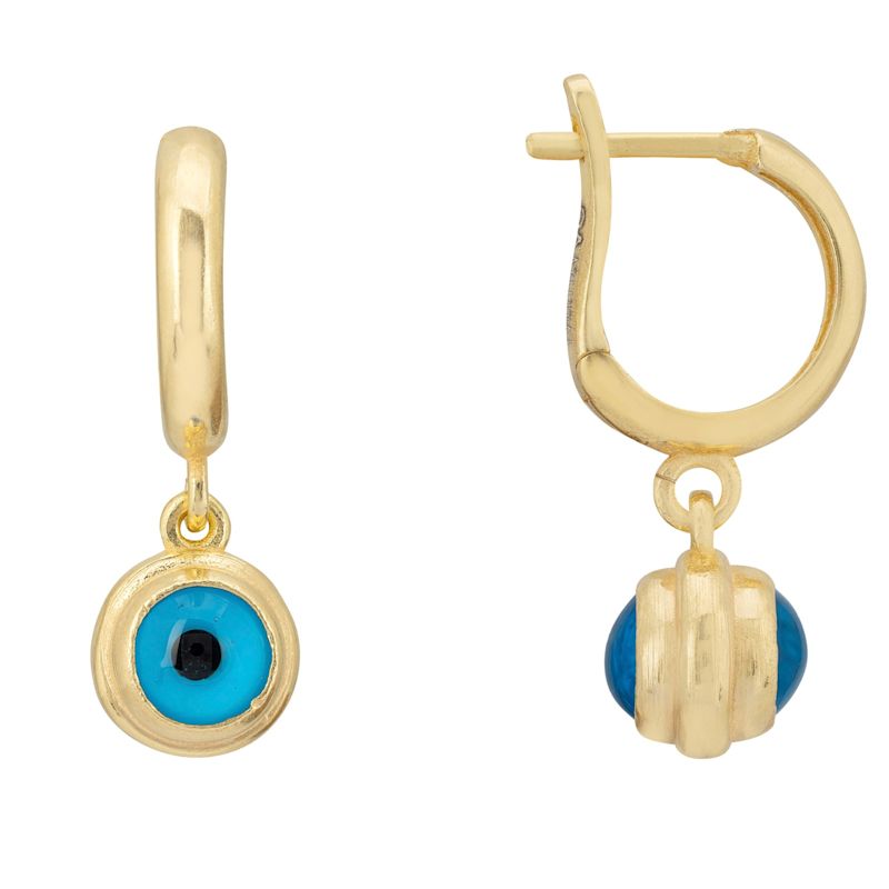 Evil Eye Drop Earrings Gold | LATELITA | Wolf & Badger