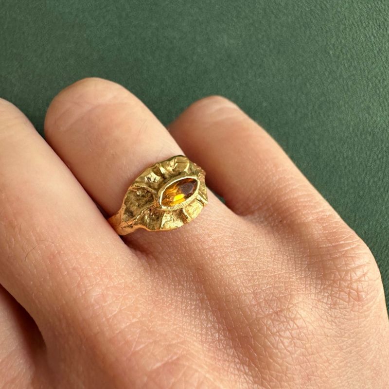 Eye Of Ra Citrine Ring | ASSUWA | Wolf & Badger