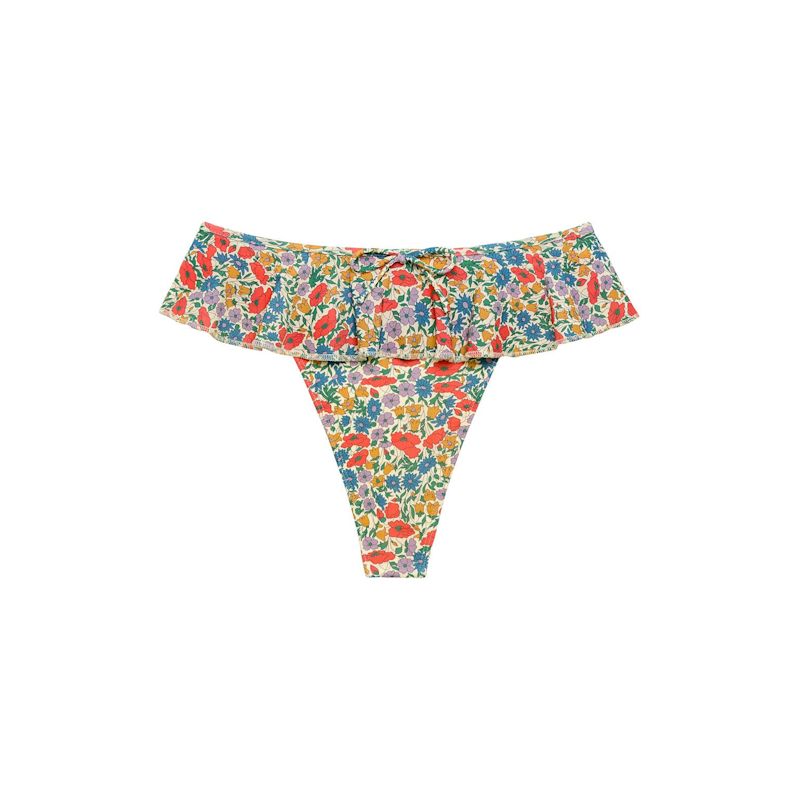 Florencia Floral Tamarindo Ruffle Bikini Bottom | Montce Swim | Wolf ...