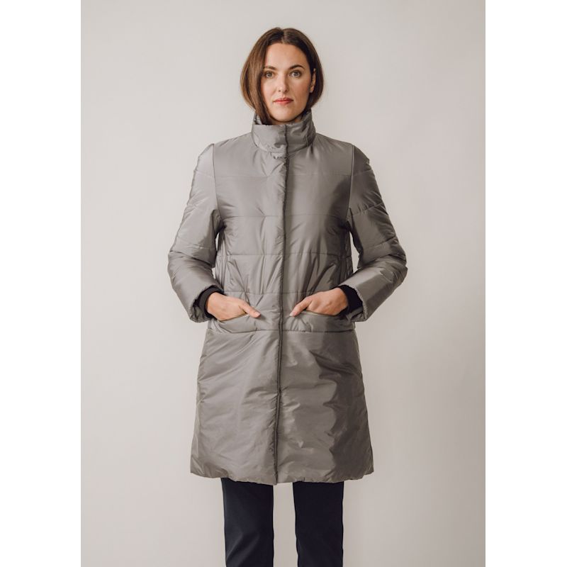 Francesca Padded Coat Grey | Beira | Wolf & Badger