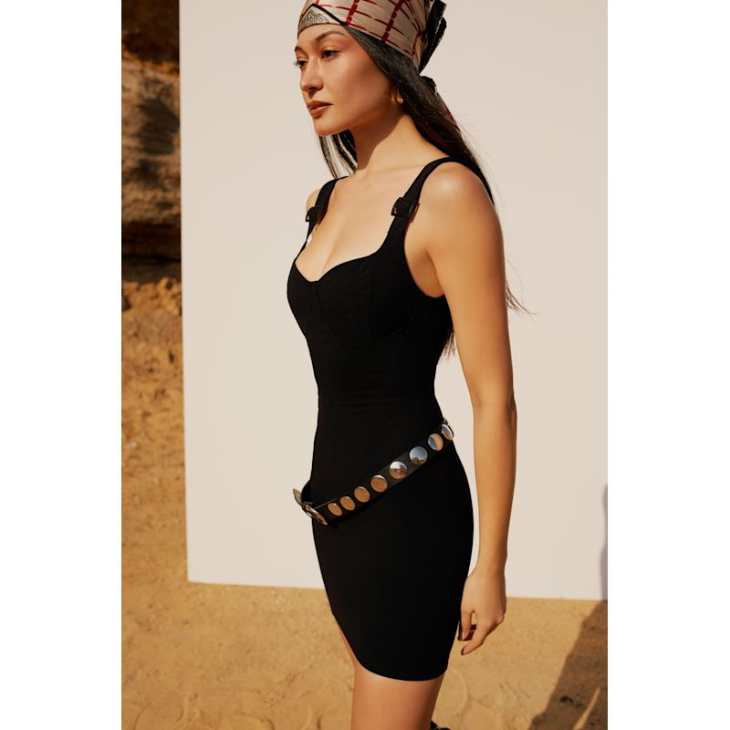 Free Heaven Bodycon Mini Dress - Jet Black | PCFG | Wolf & Badger