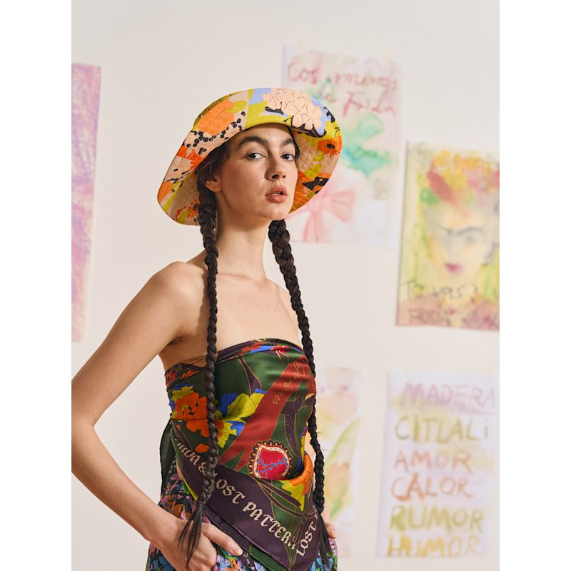 Frida X Lost Pattern "Frida's Garden" Cotton Reversible Sun Hat ...