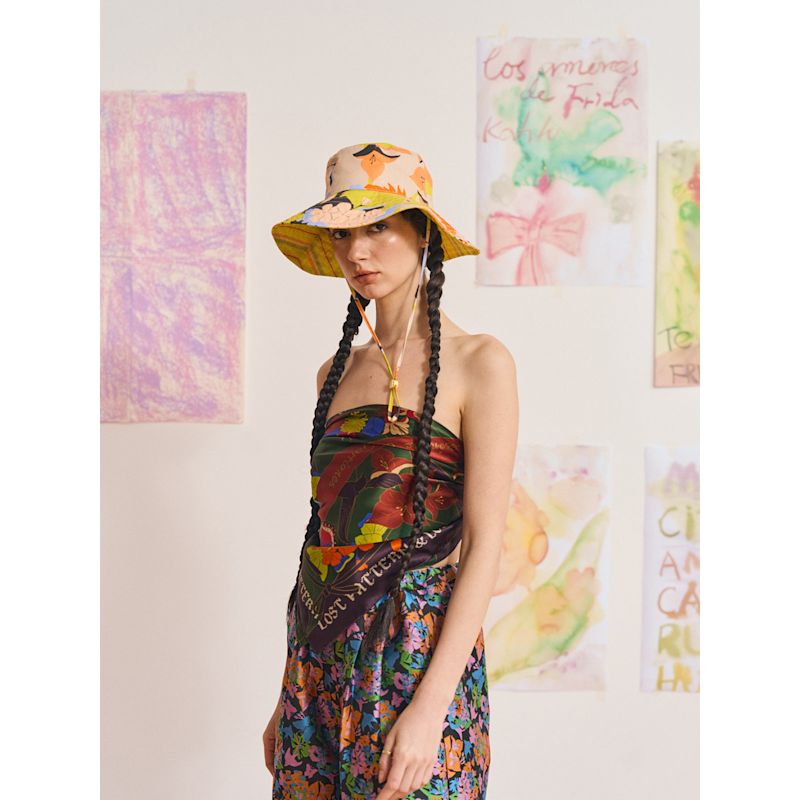 Frida X Lost Pattern "Frida's Garden" Cotton Reversible Sun Hat ...