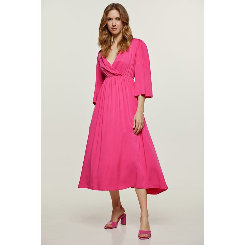 Fuchsia Empire Line Dress | Conquista | Wolf & Badger