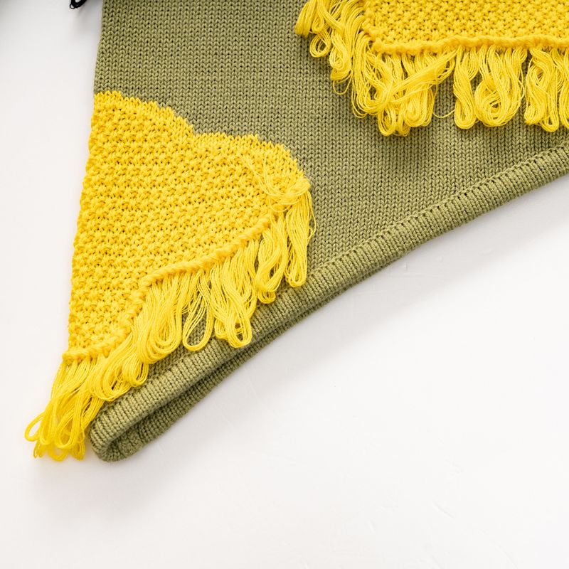 Fully Fashioning Hope Color Block Knit Top - Green & Black | Fully ...