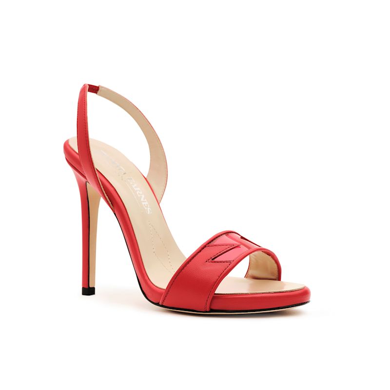 Giselle Red Open-Toe High Heels | Tiannia Barnes | Wolf & Badger