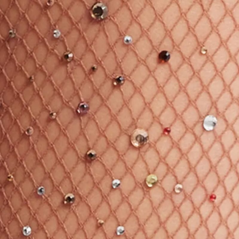 Glitter Fishnet Tights - Tan | High Heel Jungle by Kathryn Eisman ...