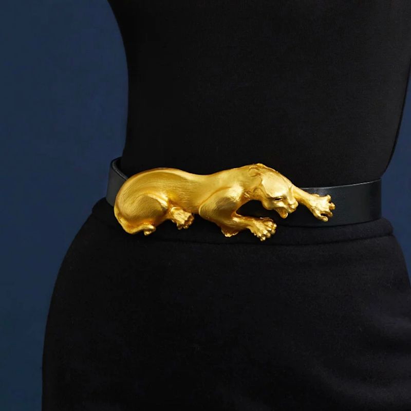 Golden Leopard Style Horse Adjustable Belt | WJY STUDIO LONDON | Wolf ...
