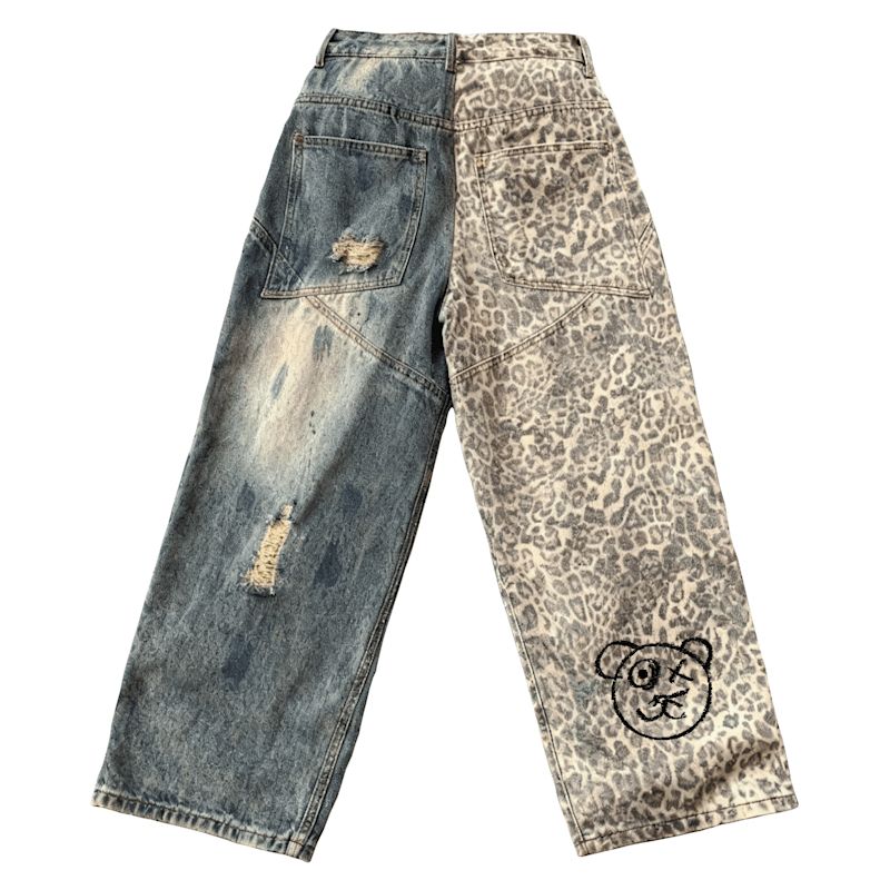 Graffiti Bear Recycled Denim Lilly Jeans | x ilona blue | Wolf & Badger