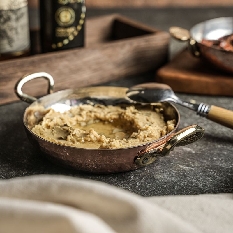 Solid Copper Cooking Pan With Brass Handles | ANATOLIACRAFT | Wolf & Badger