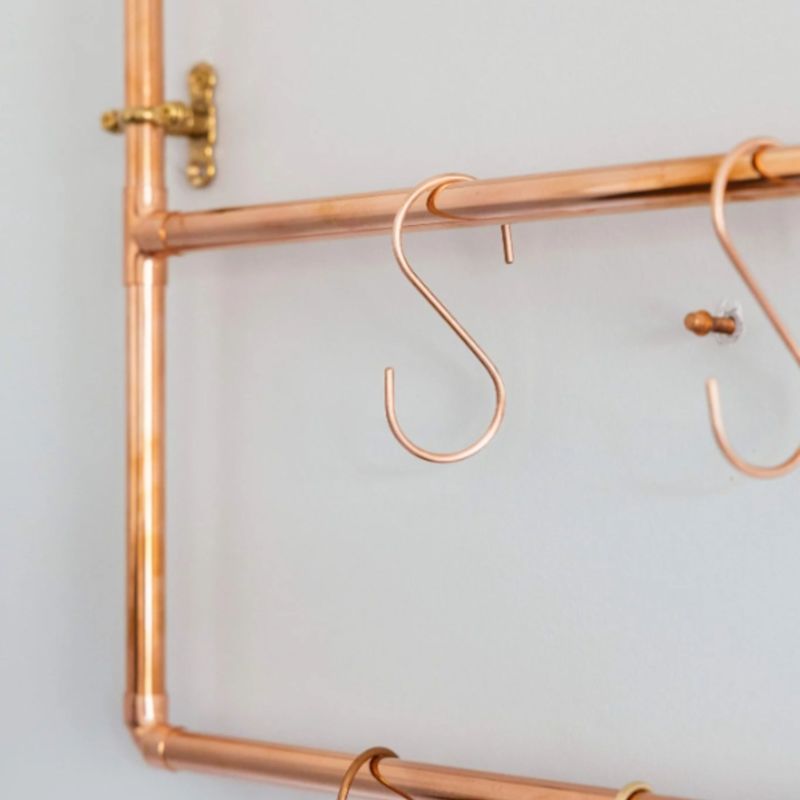 Handcrafted Copper Mug Rack With Hooks | ANATOLIACRAFT | Wolf & Badger