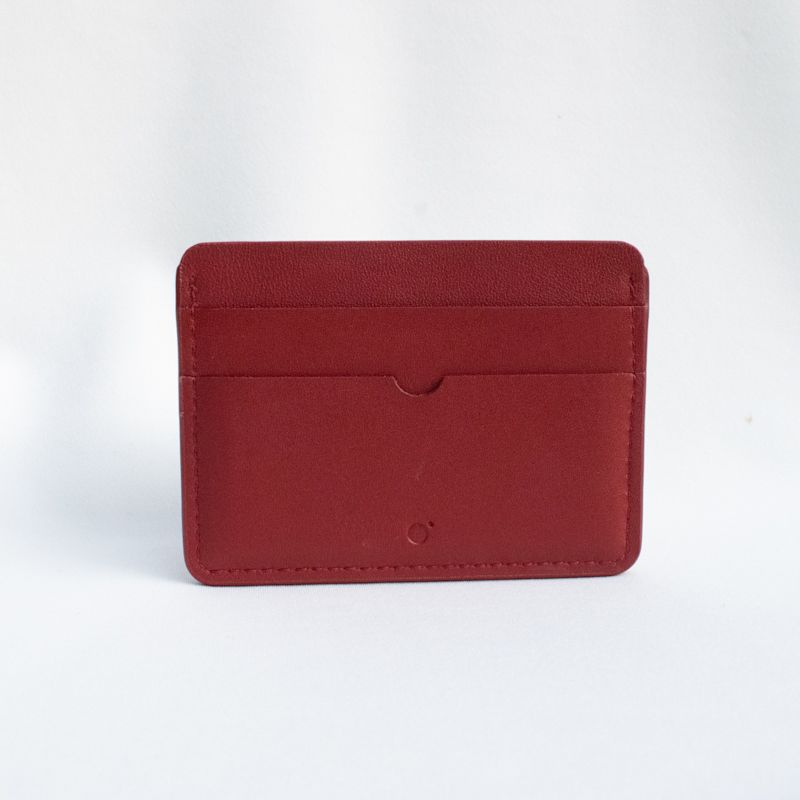 Handmade Leather Card Case - Red | godi. | Wolf & Badger