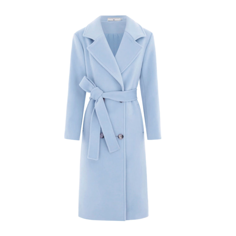 Highgrove Cashmere Powder Blue Coat | Hortons England | Wolf & Badger