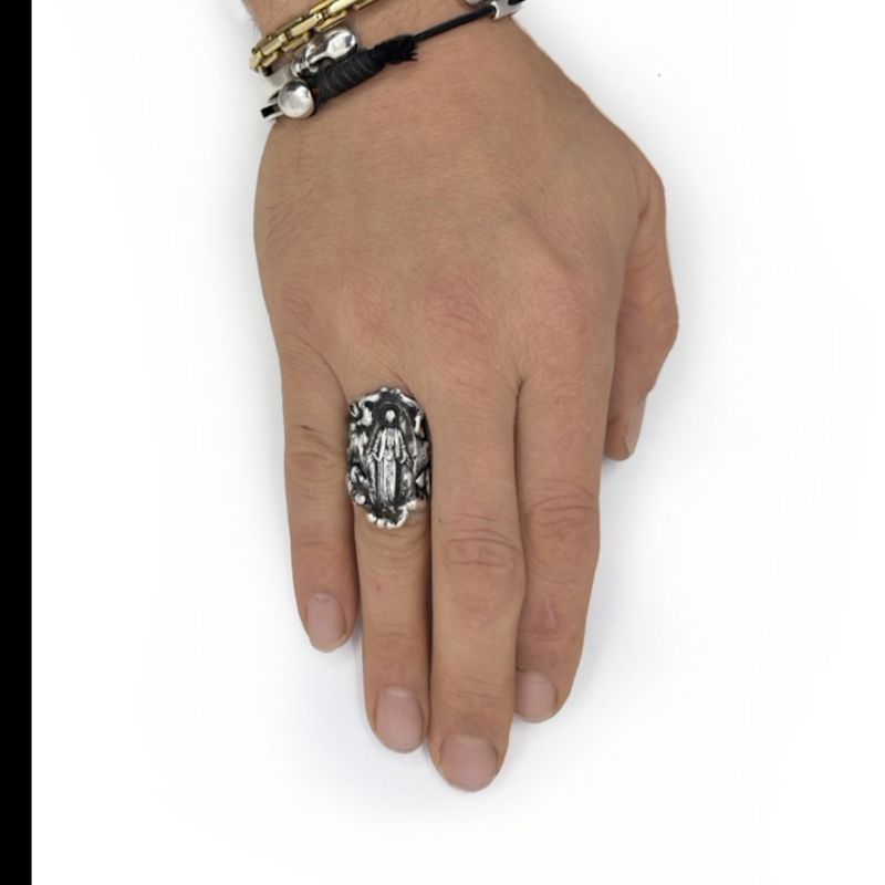 Holy Og Ring - Sterling Silver - Religious Baroque - Jesus - Waterproof ...