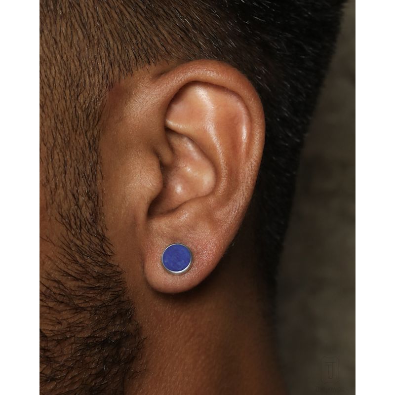 Indigo Tide Lapis Silver Studs Earrings | Lapis Studs | The Jewelz ...