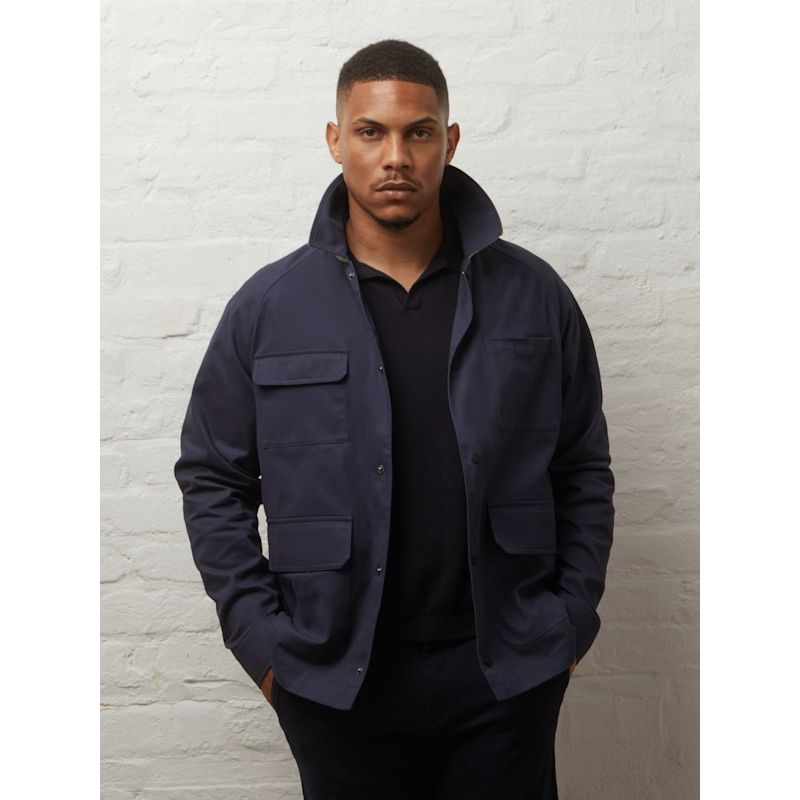 Jacob Modern Field Overshirt - Navy | Guards London | Wolf & Badger