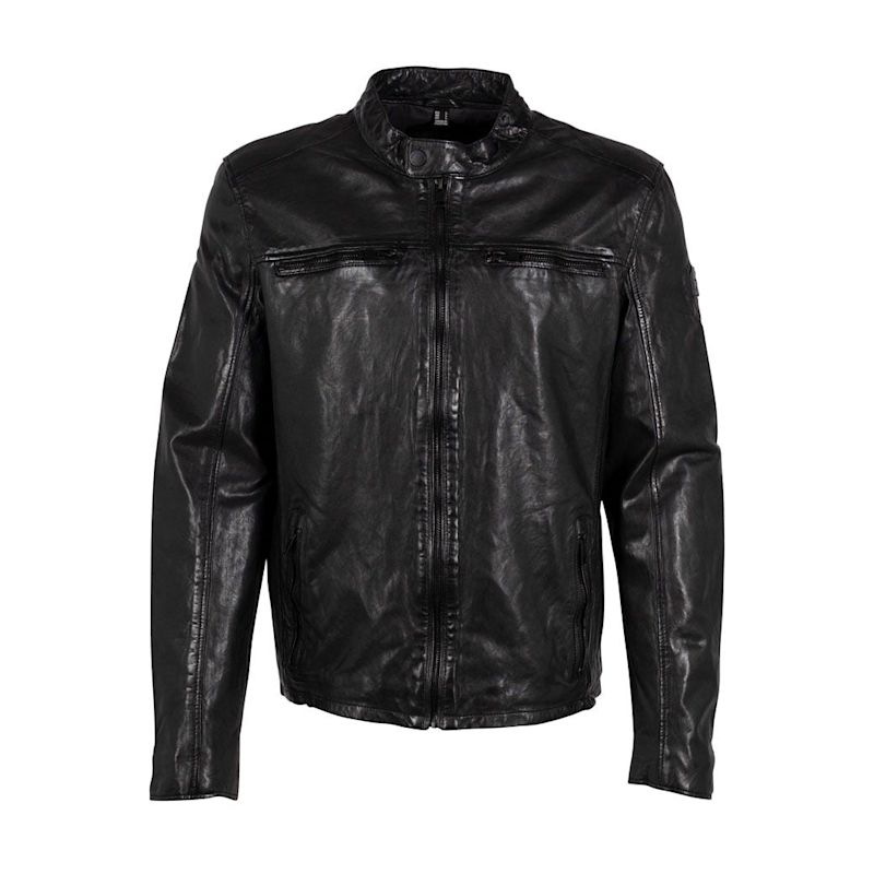Jon Rf Leather Jacket, Black | MAURITIUS | Wolf & Badger