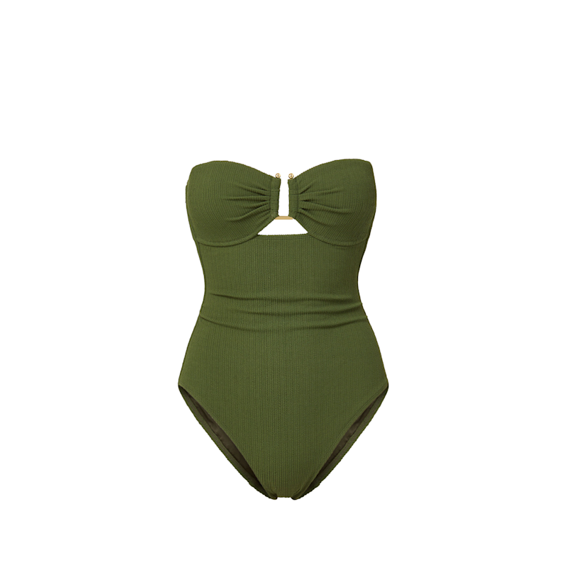 Juliette One Piece In Olive Texture | Change of Scenery | Wolf & Badger
