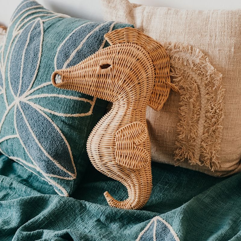 Kinsley Rattan Seahorse Wall Decor | Pink Haley | Wolf & Badger
