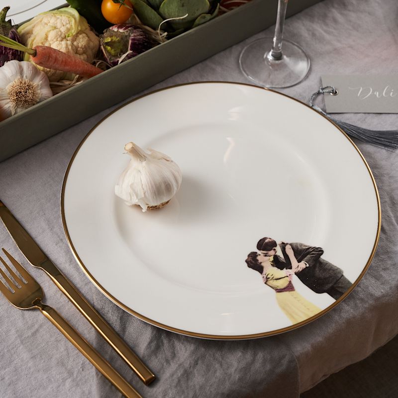 Kissing Couple Dinner Plate | Melody Rose London | Wolf & Badger