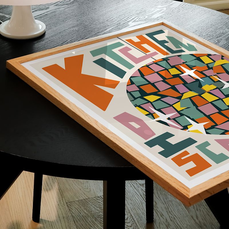 Kitchen Disco Art Print - A3 | Natalie Cass Art | Wolf & Badger