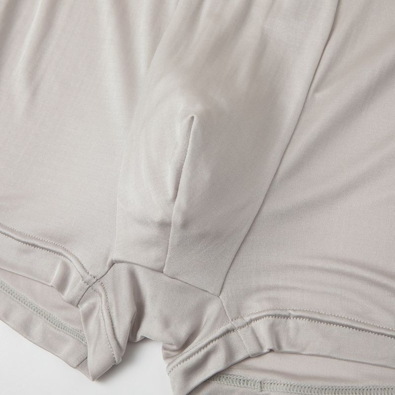 Knitted Silk Men Trunks | Mid Rise In Silver Grey | Soft Strokes Silk ...