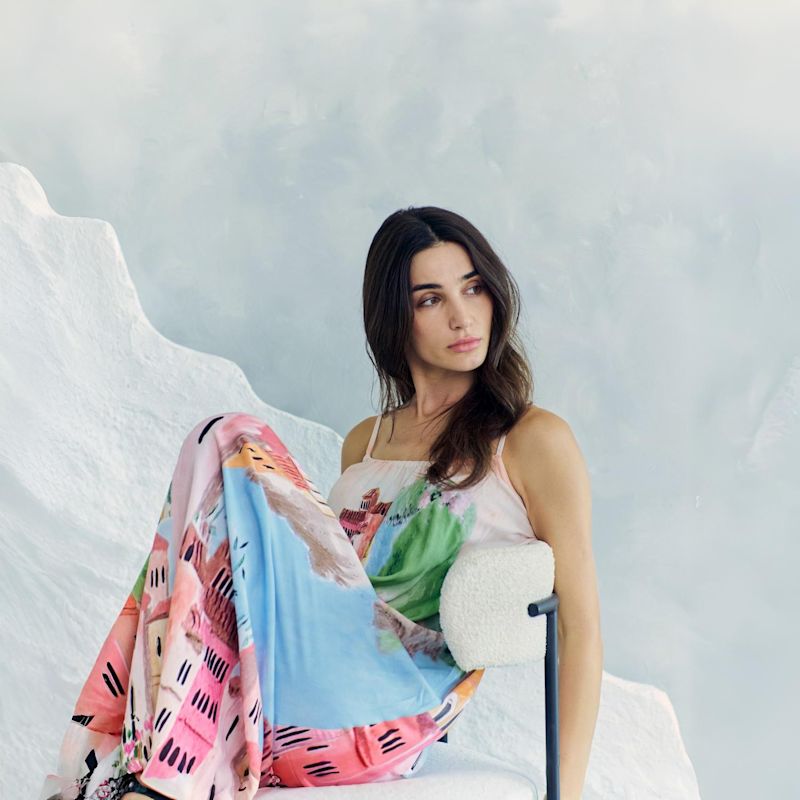 La Riviera Multicolor Spaghetti Strap Maxi Dress | DHARA SHETH DUBAI ...