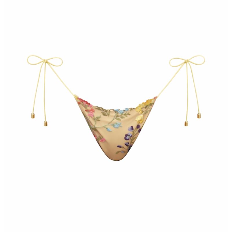 Lani In Butter Yellow Thin String Lace Bottom | Ivy Swimwear | Wolf ...