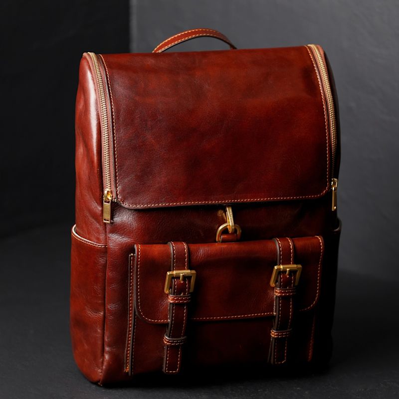 Large Brown Leather Backpack - The Odyssey | Time Resistance | Wolf ...