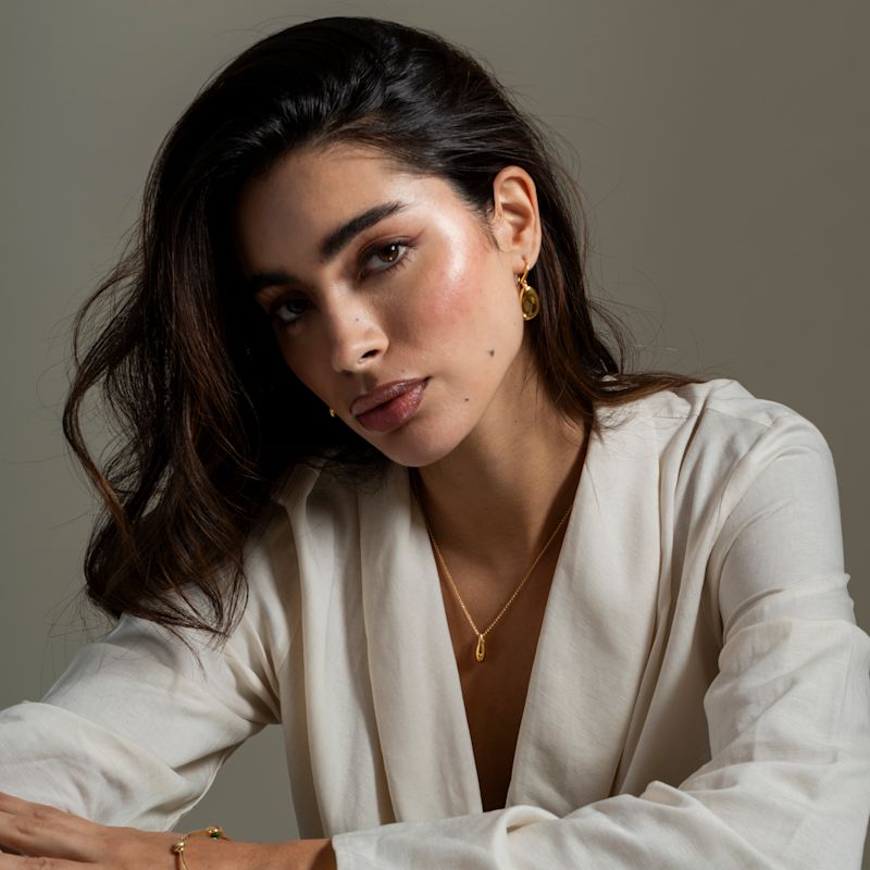 Large Pebble Drop Earrings In Gold | Dower & Hall | Wolf & Badger