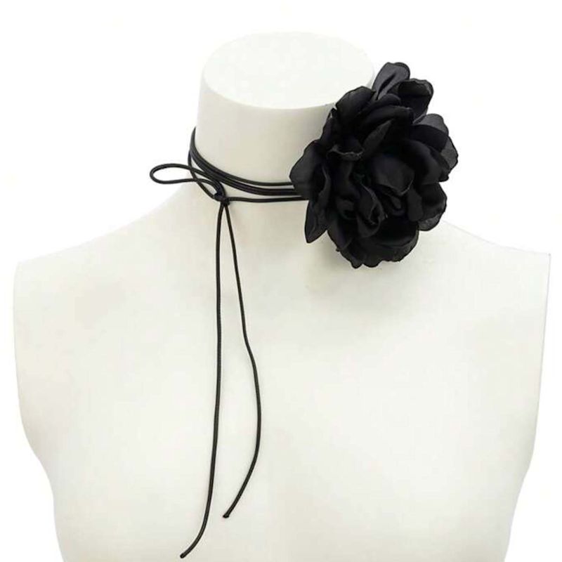 Large Satin Charmeuse Rose Choker | Chanel Joan Elkayam | Wolf & Badger