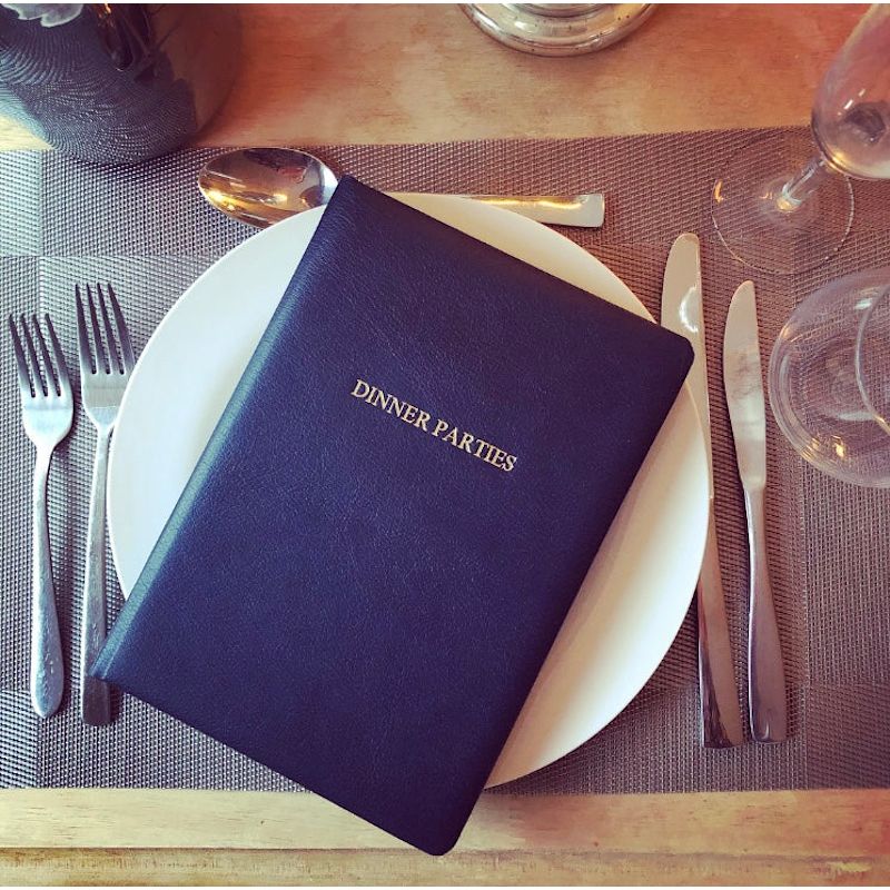 Leather Dinner Party Book - Green | The Stamford Notebook Company ...