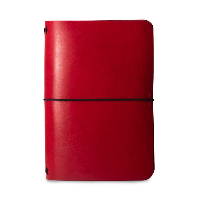 Leather Refillable Journal - Red | Designs by Elle | Wolf & Badger