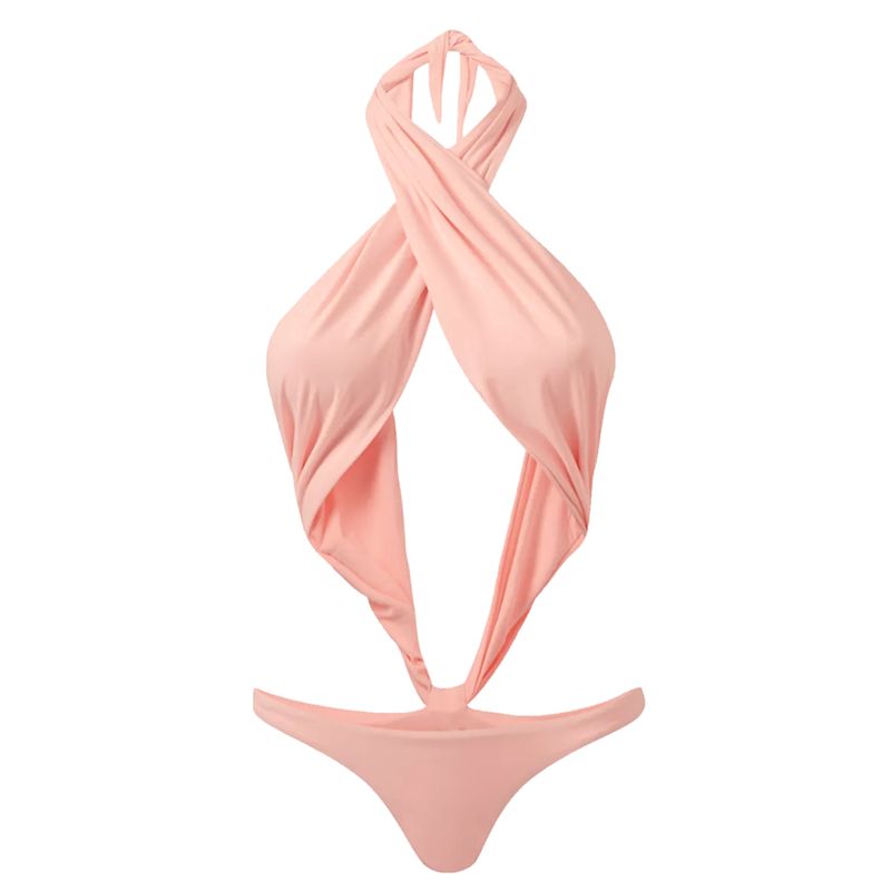 Leila One Piece Swimsuit Peach | AK ROYALTY RESORTWEAR | Wolf & Badger