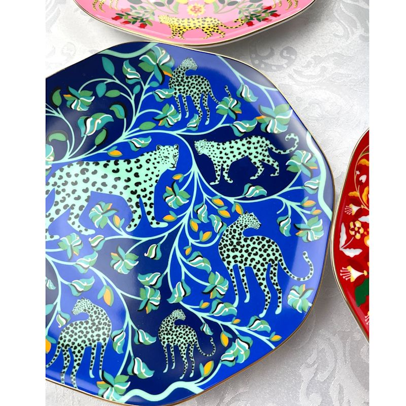 Leopards Forest Salad Plates, Set Of Four | Jessie Zhao New York | Wolf ...