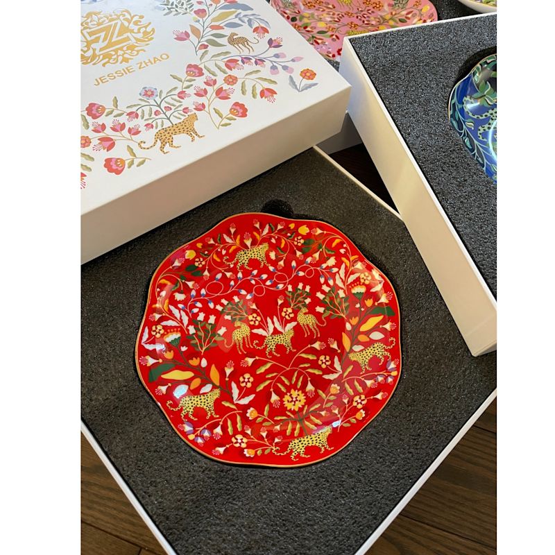 Leopards Forest Salad Plates, Set Of Four | Jessie Zhao New York | Wolf ...