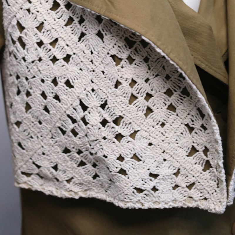 Long Macrame Trench Coat | IZABELA MANDOIU | Wolf & Badger