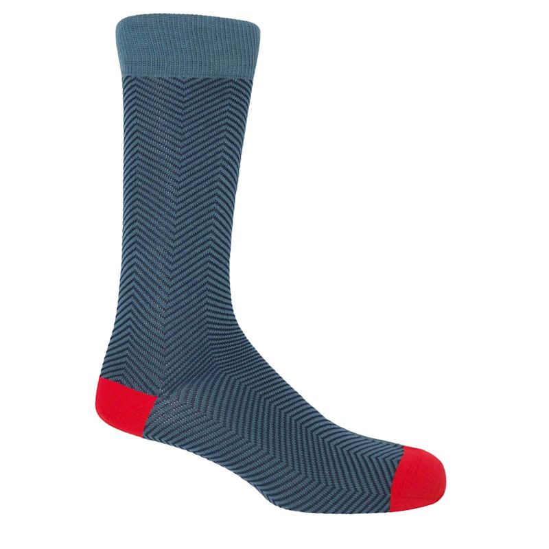Lux Taylor Men’S Socks – Blue | Peper Harow - Made in England | Wolf ...