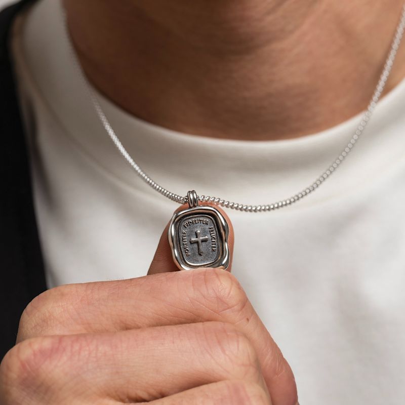 Men's Success Talisman Necklace In Sterling Silver | Dower & Hall ...