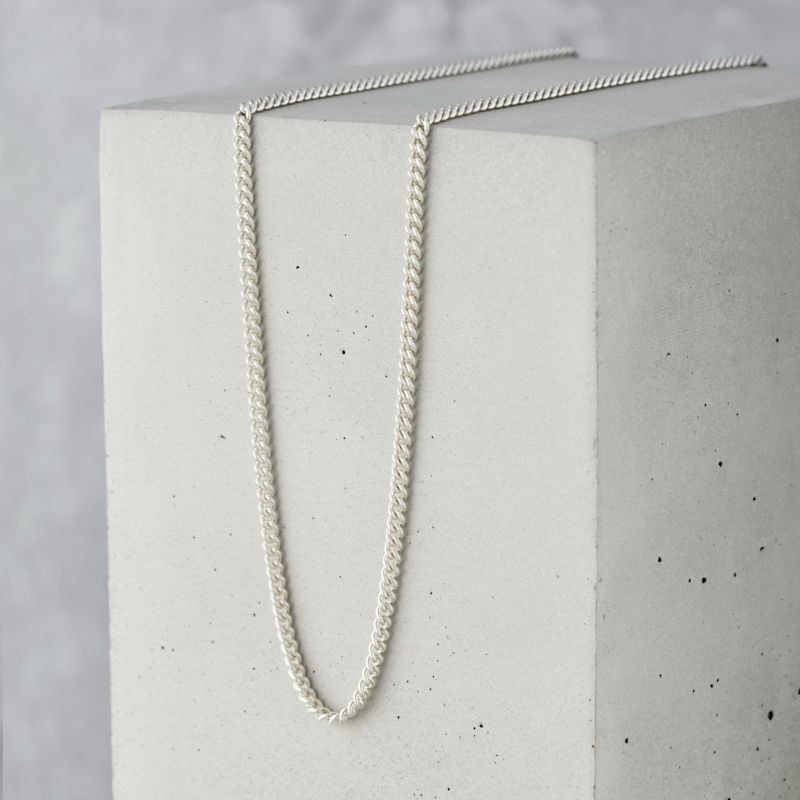 Mens Sterling Silver Curb Chain | Posh Totty Designs | Wolf & Badger