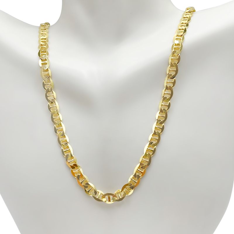 Mens Thick/Heavy 5.5Mm Gold Italian Gucci/Mariner Chain Necklace - 22 ...