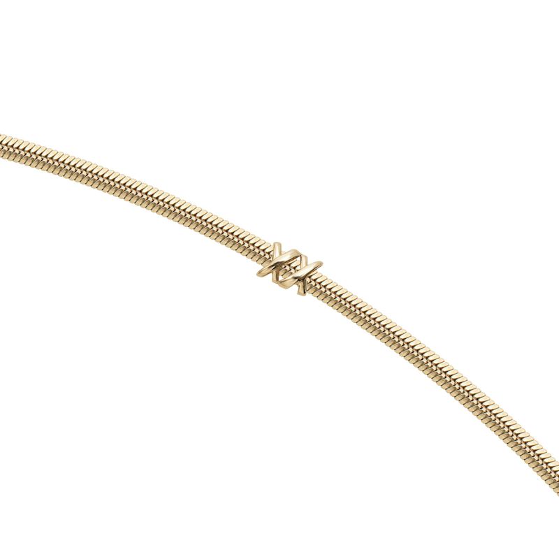 Minimalism Boa Snake Chain Necklace S - Gold | ME30 | Wolf & Badger