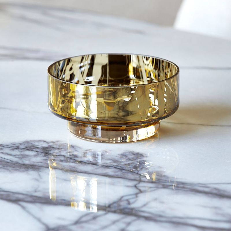 Moon Mini Splashed Amber Bowl | an&angel | Wolf & Badger